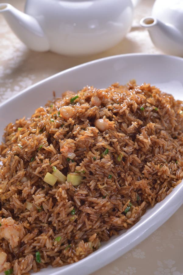 Shrimp seafood Fried rice stock image. Image of barbecue - 223829363