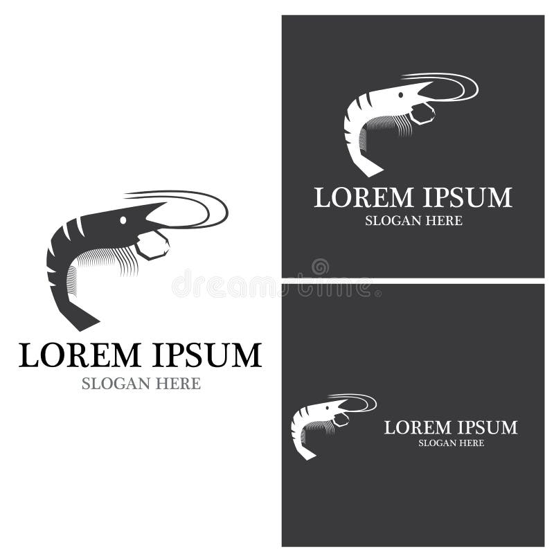 Shrimp Seafood Logo Vector Template Stock Illustration - Illustration ...