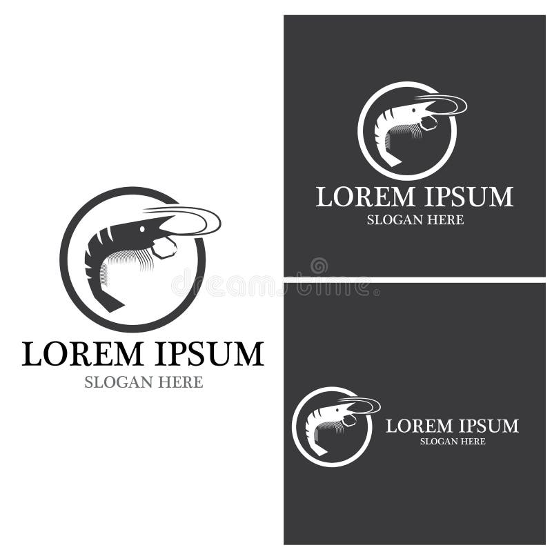 Shrimp Seafood Logo Vector Template Stock Illustration - Illustration ...