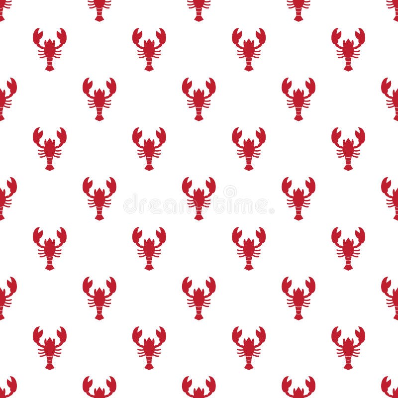 Shrimp Seamless Pattern for Background Stock Vector - Illustration of ...