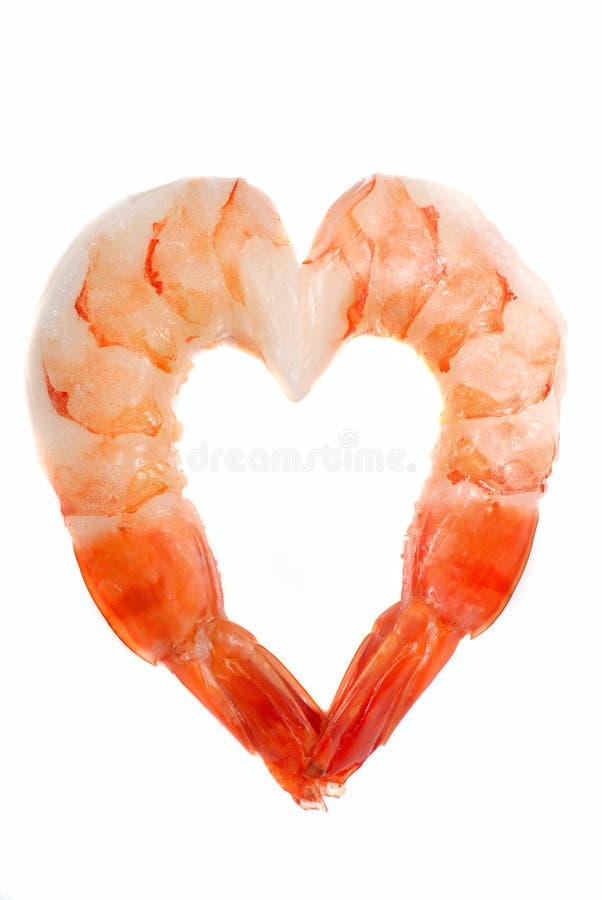 Shrimp in the Shape of a Heart Stock Image - Image of tasty, romance ...