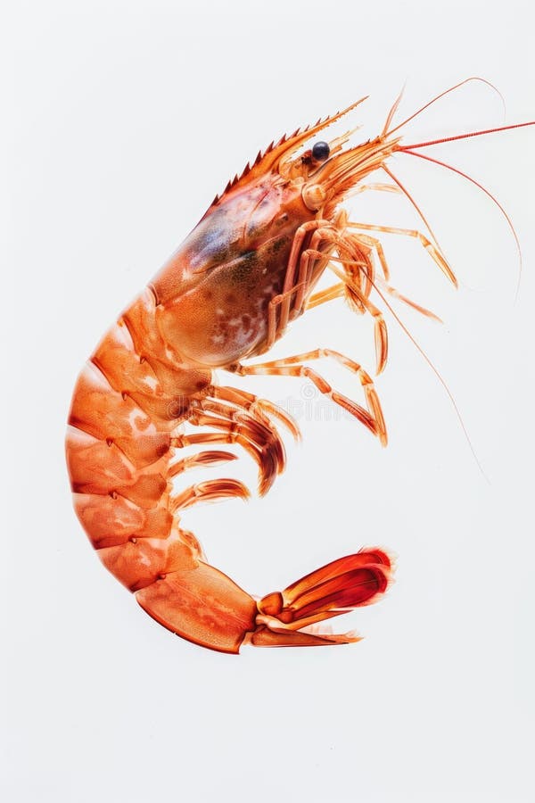 Shrimp is Shown in a White Background Stock Photo - Image of shrimp ...