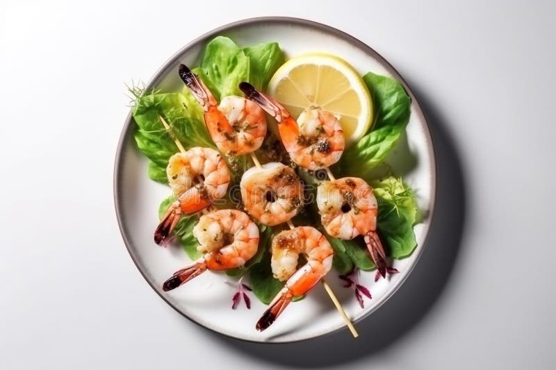 Shrimp Skewers. Grilled Shrimp on Sticks Stock Image - Image of cooking ...