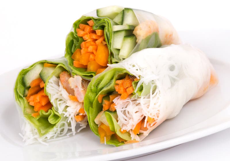 Shrimp spring roll stock photo. Image of vegetable, diet - 39599740