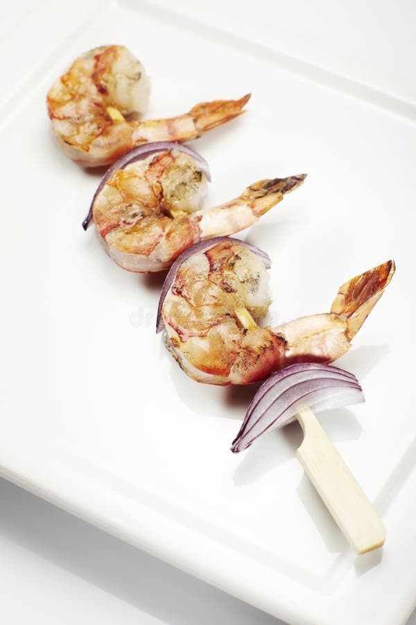 Shrimp on Stick with Onions Stock Photo - Image of prepared, lifestyle ...