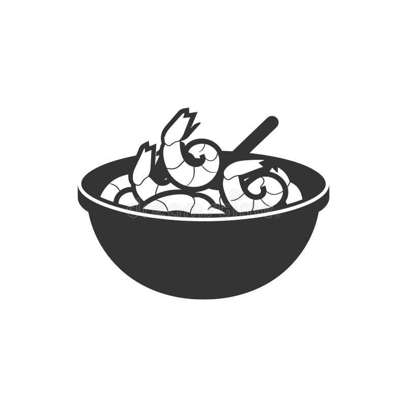 Shrimp Stir Fry Icon stock vector. Illustration of icon - 296705369