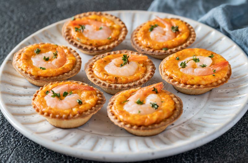 Shrimp Tartlets with Cheese Stock Image - Image of baked, lunch: 217556319