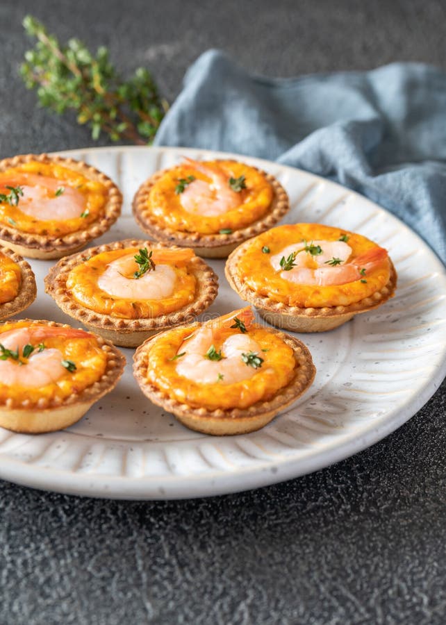 Shrimp Tartlets with Cheese Stock Photo - Image of cheese, food: 217556330