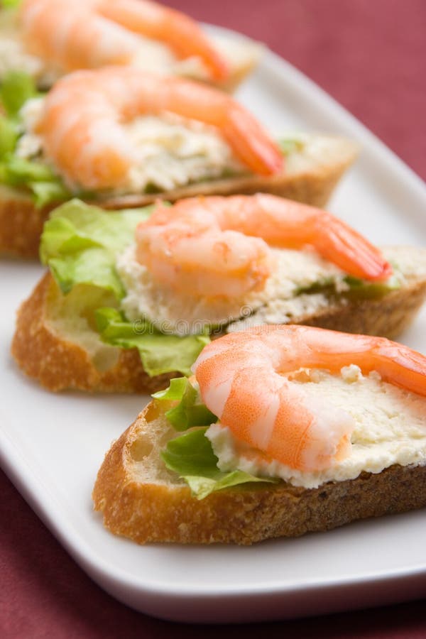 Shrimp toasts stock image. Image of appetizer, plate, food - 1826165