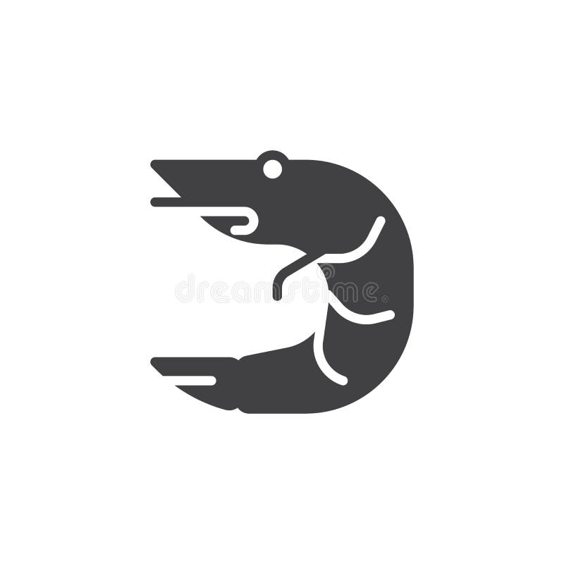 Shrimp vector icon stock vector. Illustration of fresh - 110505706