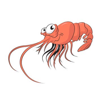 Funny Cartoon Smiling Shrimp Stock Illustrations – 285 Funny Cartoon ...