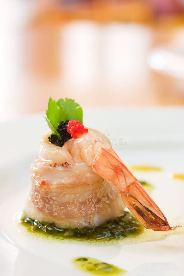 Shrimp wrapped in scallop stock photo. Image of delectable - 4032410
