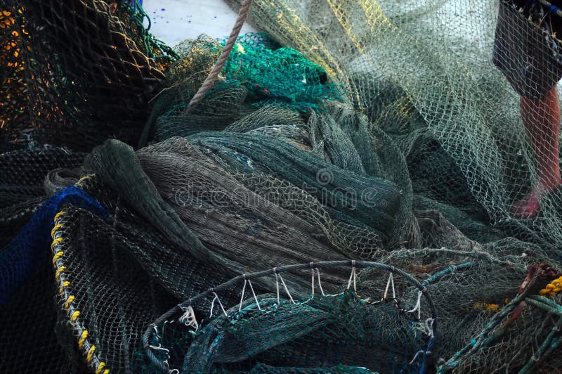 Shrimping nets stock image. Image of fishing, trawl, drying - 14374809