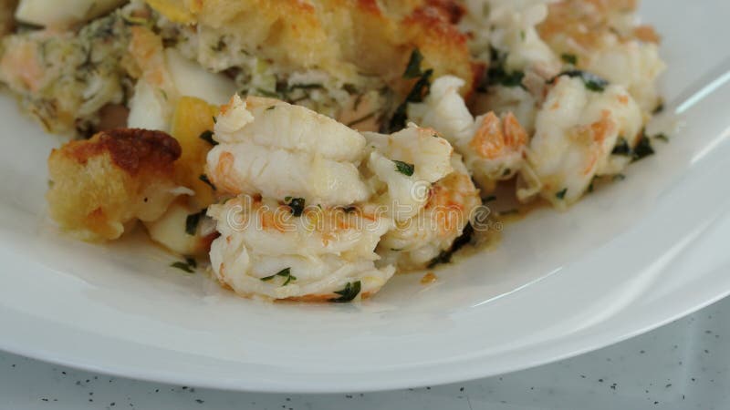 Shrimps with fish souffle stock photo. Image of meat - 232462350