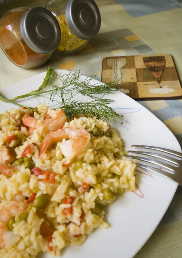 Shrimps and rice dish stock photo. Image of prawn, food - 3042196