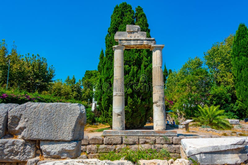 Shrine of Aphrodite at Ancient Agora at Greek Island Kos Stock Photo ...