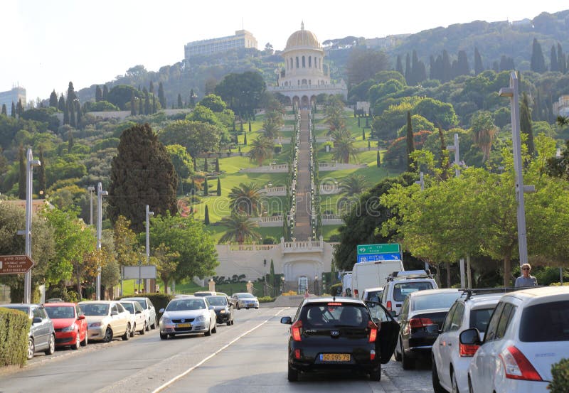 Shrine of the Bahai in Haifa Editorial Image - Image of haifa, green ...
