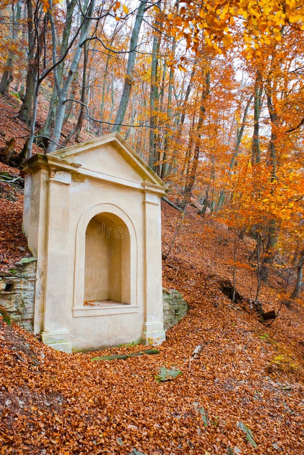 Shrine in a forest stock image. Image of small, humble - 38905445