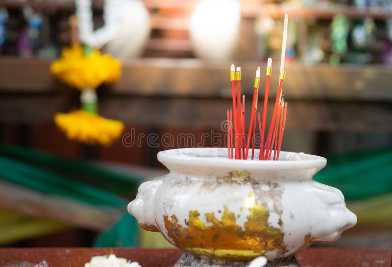 Beautiful Shrine Incense Burner in a Pot Stock Image - Image of culture ...