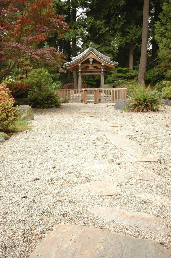 Shrine in Japanese Zen Garden Stock Image - Image of peaceful, shrine ...
