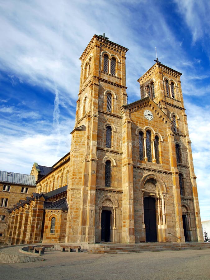 Shrine of La Salette in the French Alps Stock Photo - Image of holy ...