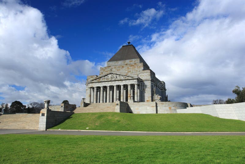 Building Monument, Melbourne War Memorial Stock Photo - Image of ...