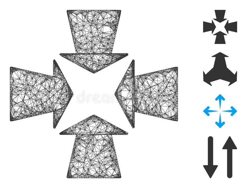 Shrink Arrows Web Vector Mesh Illustration Stock Illustration ...