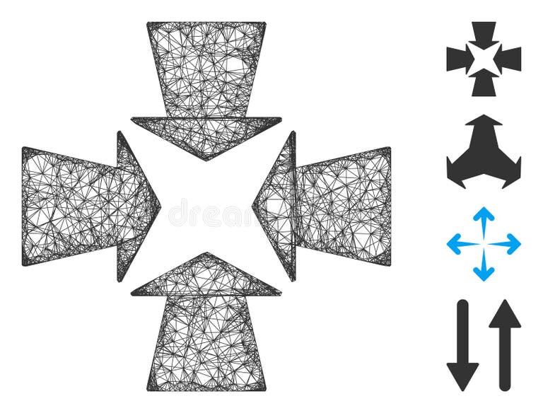 Shrink Arrows Web Vector Mesh Illustration Stock Illustration ...