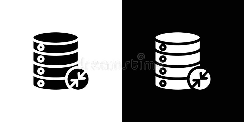 Shrink Database Icon Logo Set Vector Stock Vector - Illustration of ...