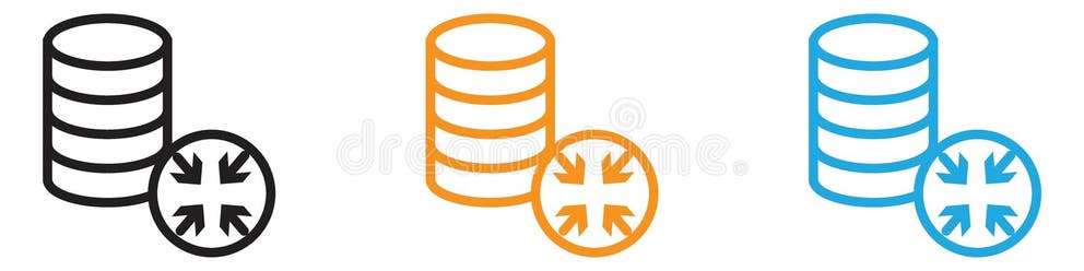 Shrink Database Vector Logo Set Collection for Web App Ui Stock Vector ...