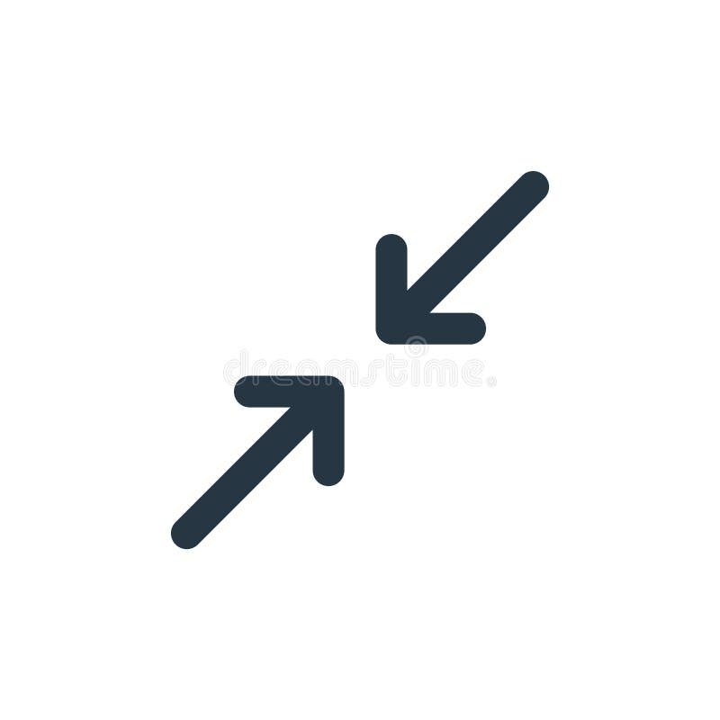 Shrink Icon Vector From Arrows Concept. Thin Line Illustration Of ...