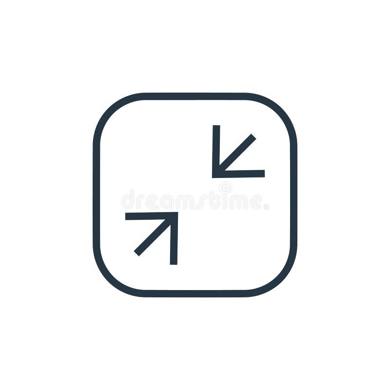 Shrink Icon Vector from Arrows Concept. Thin Line Illustration of ...
