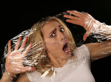 Shrink Wrapped stock photo. Image of wrap, bound, eyelashes - 2830128