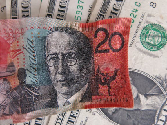 Shrinking Australian Dollar Against US Dollar Stock Photo - Image of ...