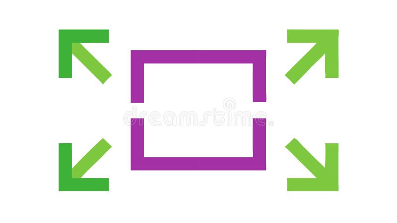 Shrinking Square with Inward Arrows, Abstract Focus and Compression ...