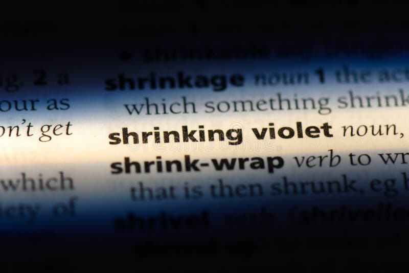 Shrinking violet stock image. Image of concept, printed - 126619081