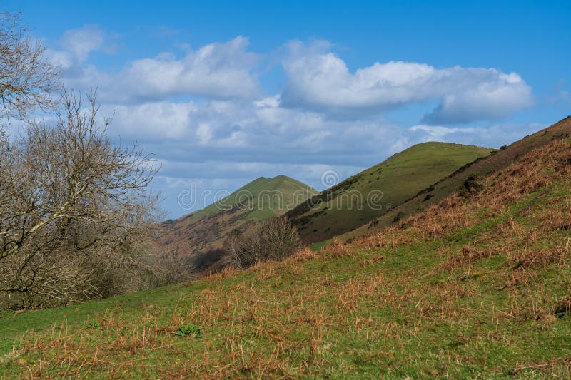 Shropshire Hills on a Spring Day Stock Photo - Image of mountain ...