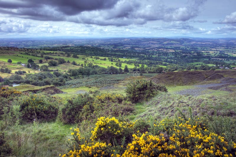 Shropshire Landscape in Autumn from Clee Hill Stock Image - Image of ...