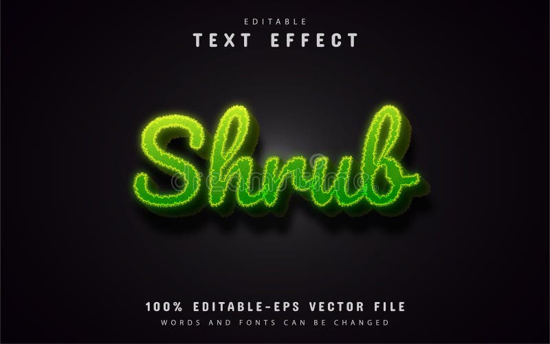 Leaf Text, Neon Text Effect Stock Vector - Illustration of document ...