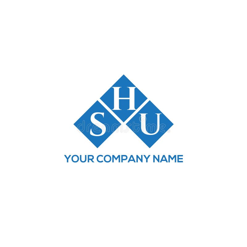 SHU Letter Logo Design on WHITE Background. SHU Creative Initials ...