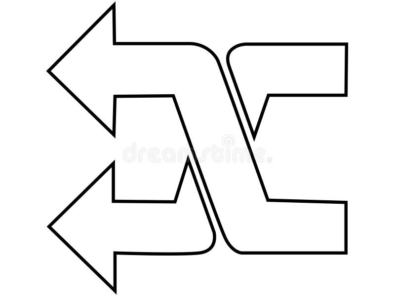 Shuffle arrow stock illustration. Illustration of wing - 371459059