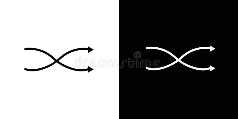 Shuffle Arrow Icon Isolated Flat Vector in Outline Stock Vector ...