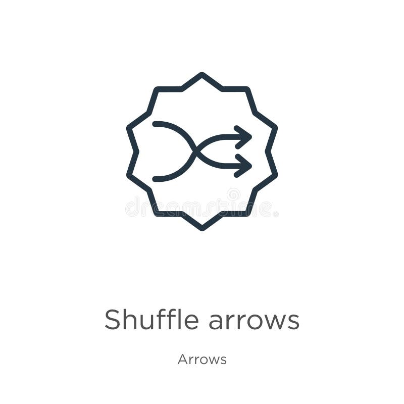 Shuffle Arrows Icon. Thin Linear Shuffle Arrows Outline Icon Isolated ...