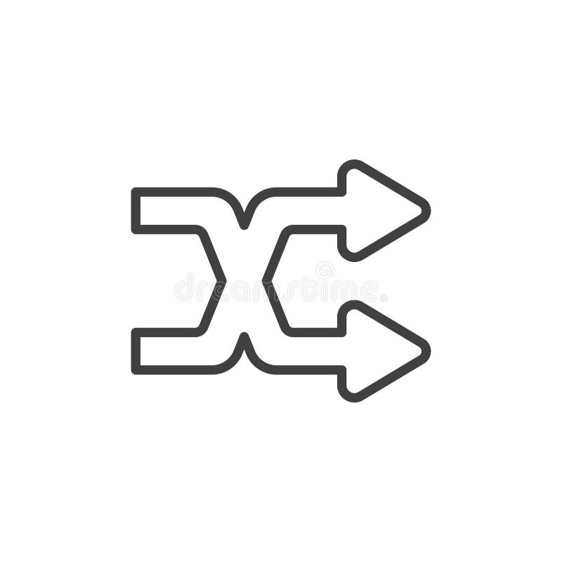 Shuffle Button Filled Outline Icon Stock Illustration - Illustration of ...