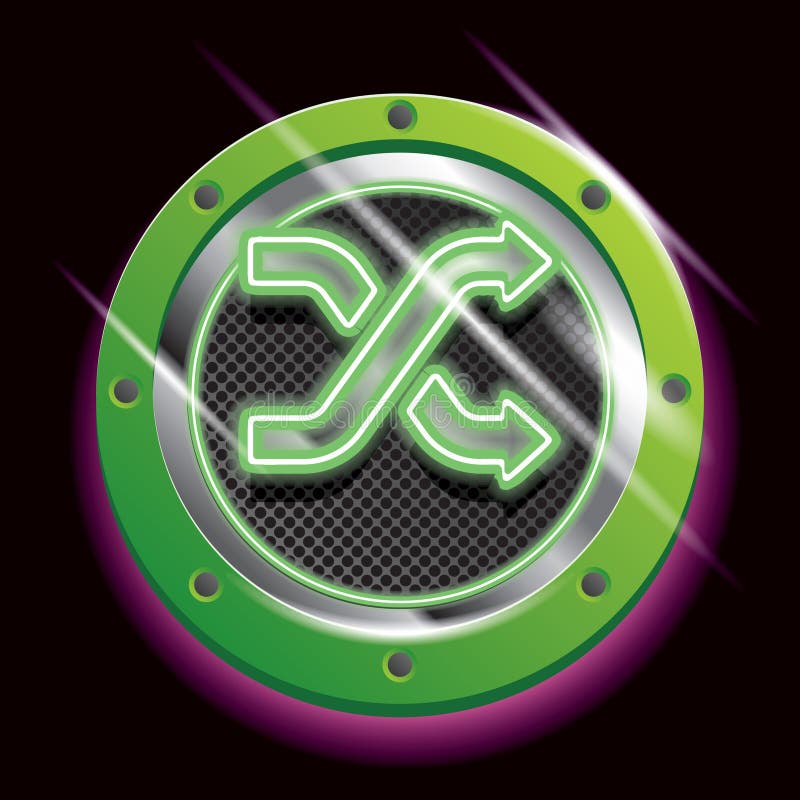 Shuffle Button. Vector Illustration Decorative Design Stock Vector ...