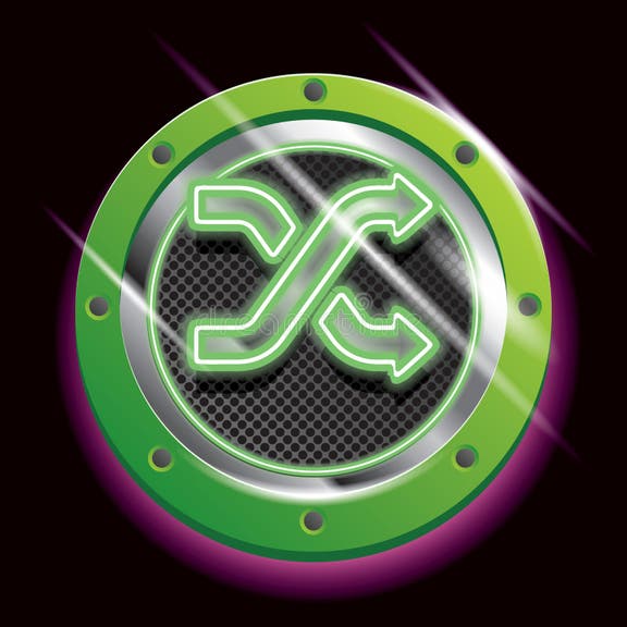 Shuffle Button. Vector Illustration Decorative Design Stock Vector ...