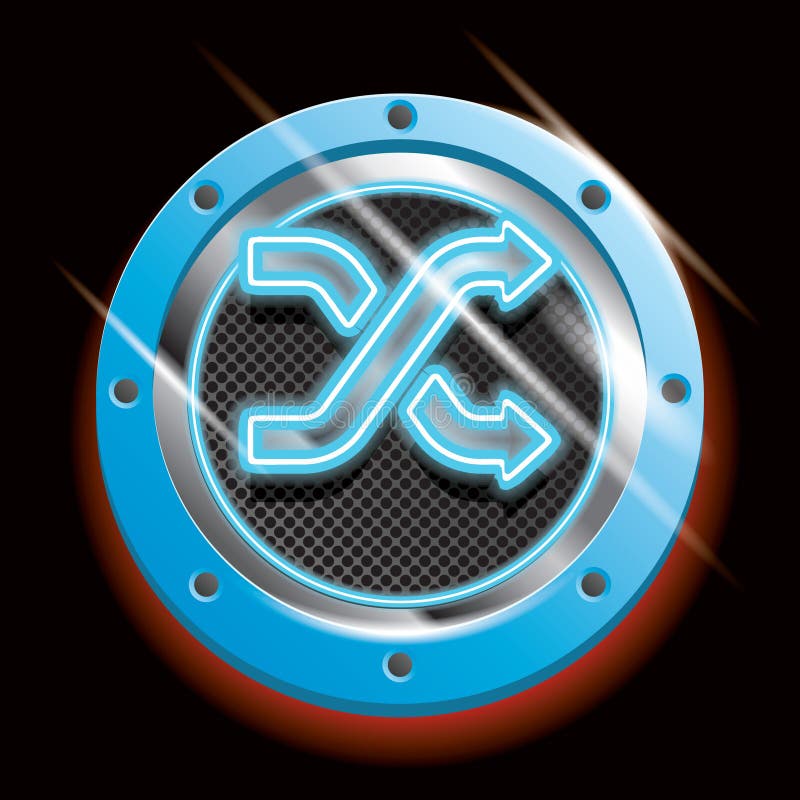 Shuffle Button. Vector Illustration Decorative Design Stock Vector ...