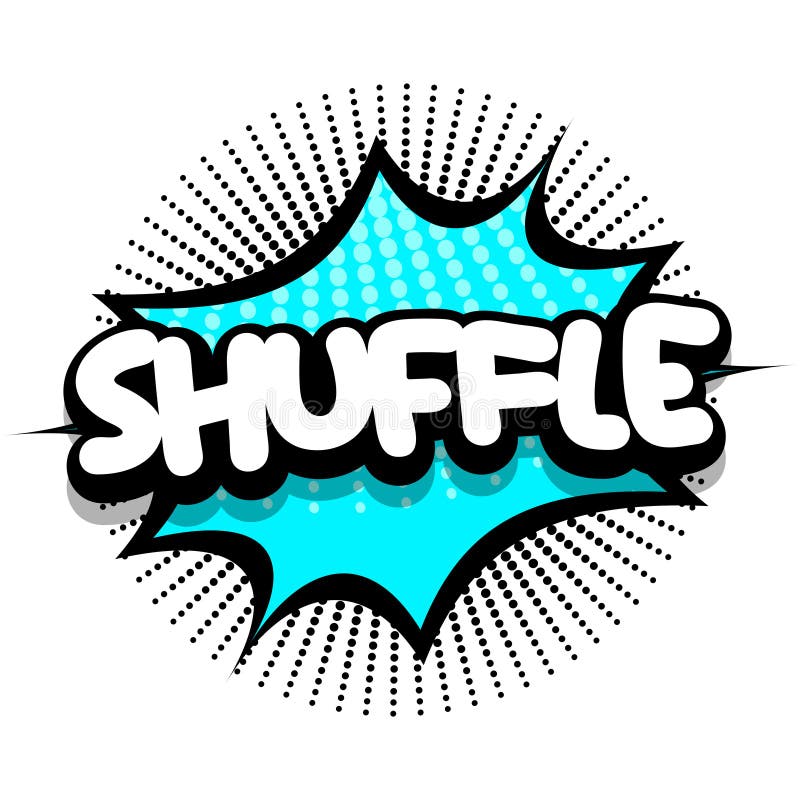 Shuffle Comic Book Explosion Bubble Vector Illustration Stock Vector ...