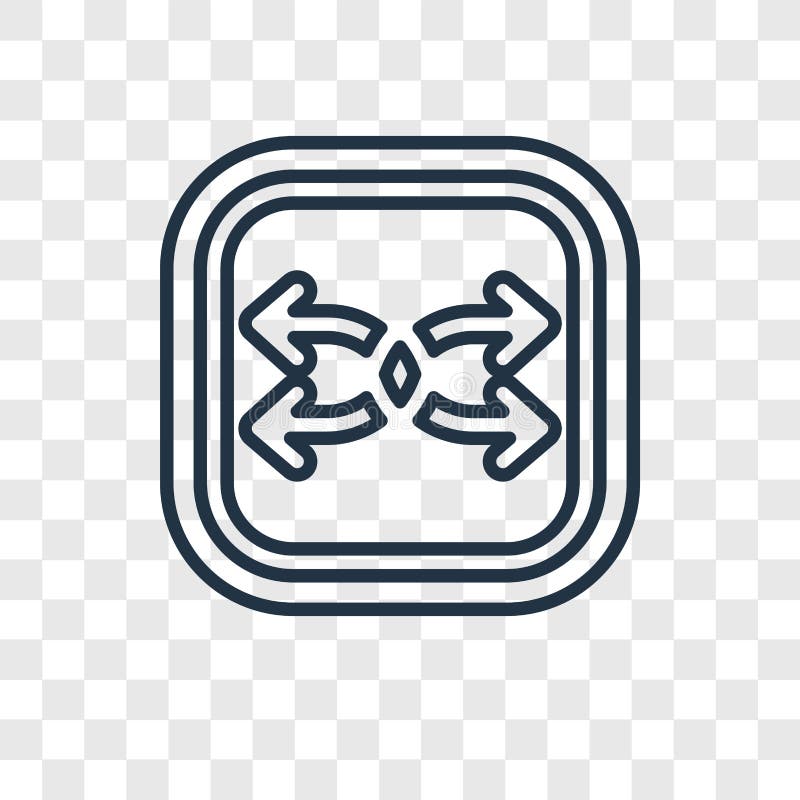 Shuffle Concept Vector Linear Icon Isolated on Transparent Background ...
