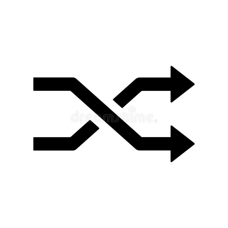 Shuffle icon design vector stock vector. Illustration of icon - 233298800